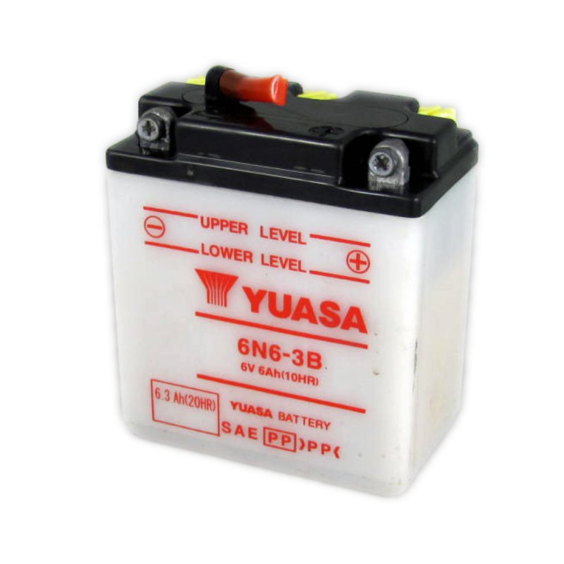 Yuasa Motorcycle Battery 6N6-3B 6V 6Ah From County Battery - County Battery