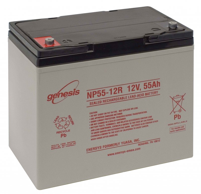 EnerSys Genesis NP55-12 VRLA 12 Volt 55Ah Battery - County Battery