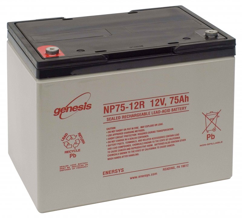 EnerSys Genesis NP75-12 VRLA 12 Volt 75Ah Battery - County Battery